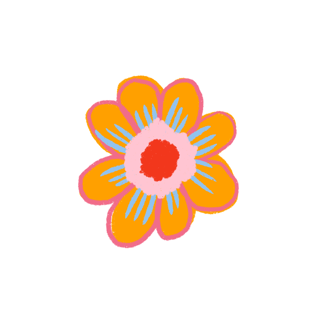 Flower Blooming Sticker by AF ILLUSTRATIONS for iOS & Android | GIPHY