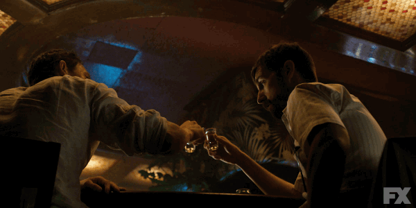 Drink Up Drinking Buddies GIF by Snowfall - Find & Share on GIPHY