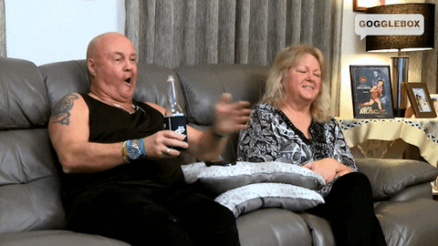 Happy Watching Tv GIF by Gogglebox Australia - Find & Share on GIPHY
