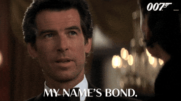 Pierce Brosnan Name GIF by James Bond 007 - Find & Share on GIPHY