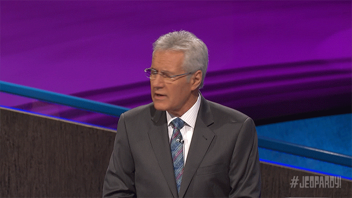 Scared Alex Trebek GIF by Jeopardy! - Find & Share on GIPHY
