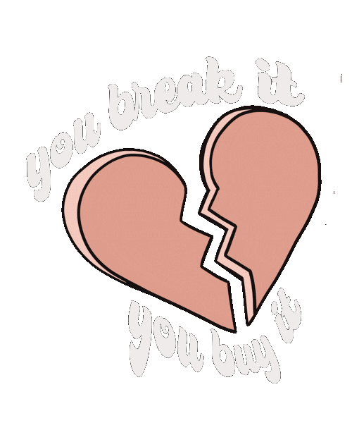 Sad Broken Heart Sticker for iOS & Android | GIPHY