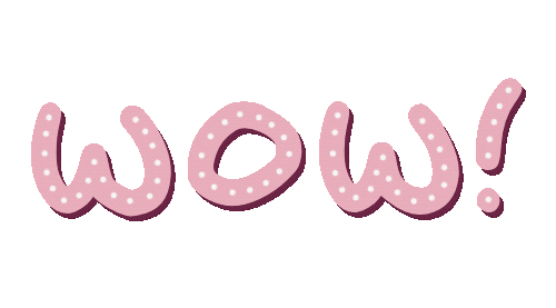 Pink Wow Sticker for iOS & Android | GIPHY