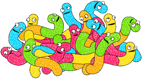 Gummy Worms Candy Sticker by Trolli for iOS & Android | GIPHY