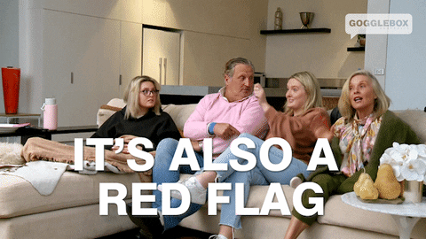 Red Flag Laughing GIF by Gogglebox Australia - Find & Share on GIPHY
