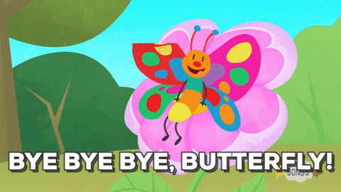 Butterfly Goodbye GIF by Super Simple - Find & Share on GIPHY