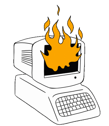 Computer On Fire Gif