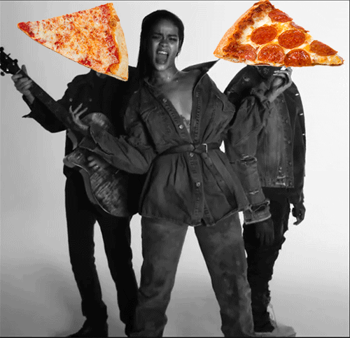 New trending GIF tagged pizza rihanna kanye paul… | Trending Gifs