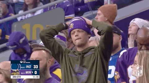 Sad Minnesota Vikings GIF by NFL - Find & Share on GIPHY