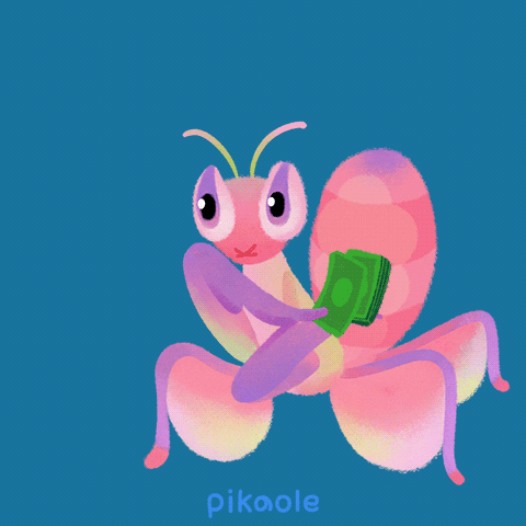 Orchid Mantis Money GIF by pikaole - Find & Share on GIPHY