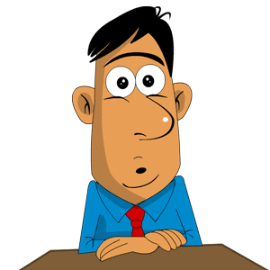 Confused Cartoon Man