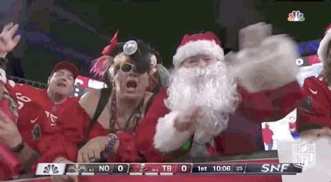 Waving Santa Claus GIF by NFL - Find & Share on GIPHY