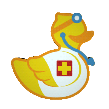Doctor Duck Sticker by Urgent Care for Kids for iOS & Android | GIPHY