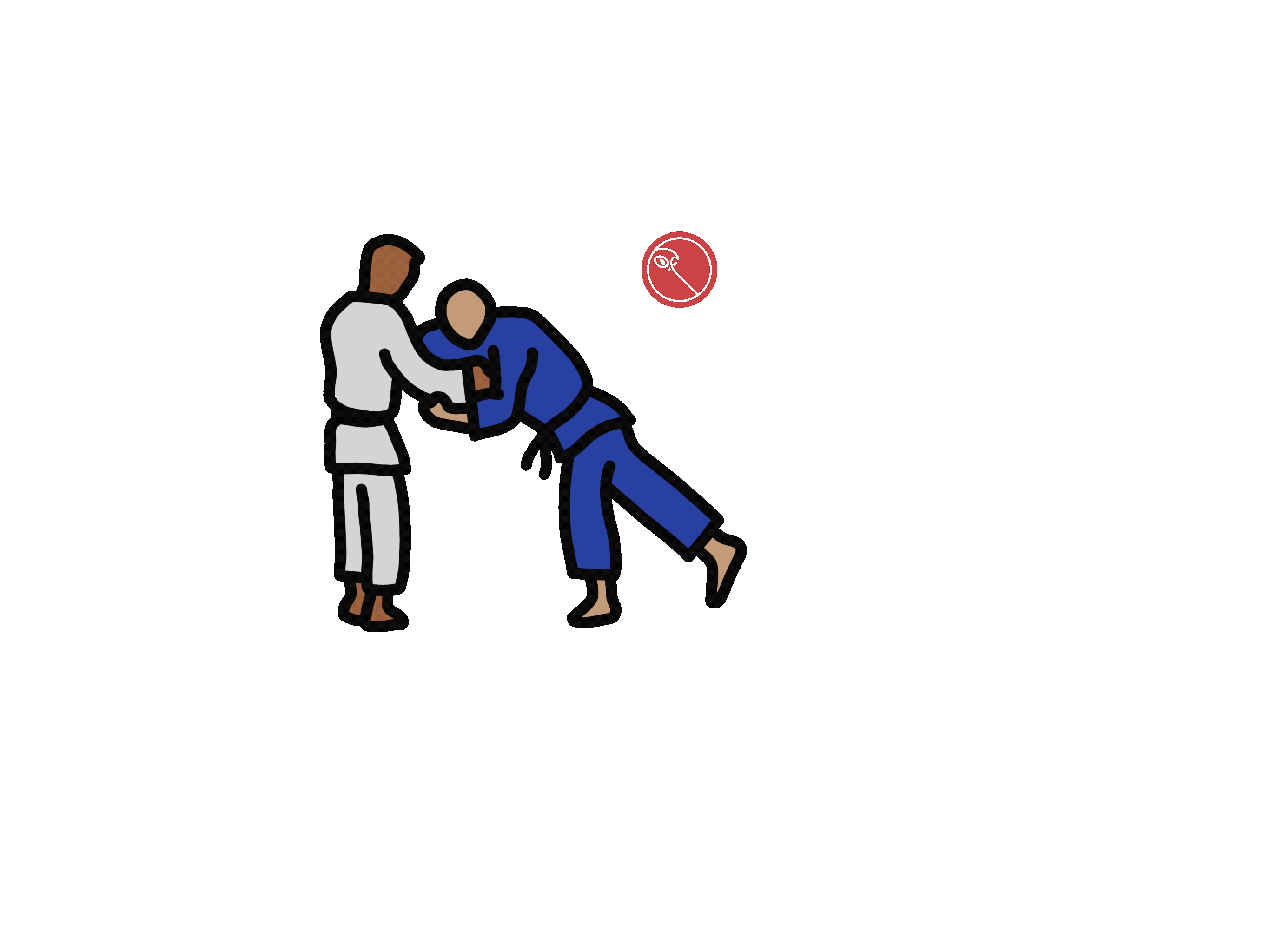 Fight Roll Sticker by fukurobrand for iOS & Android | GIPHY