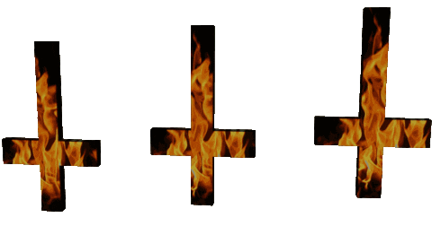 Transparent Upside Down Cross