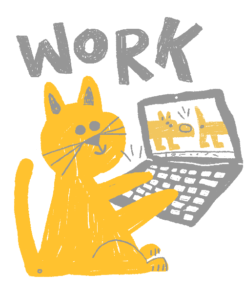 Cat Illustration Sticker by Toby Rampton for iOS & Android | GIPHY