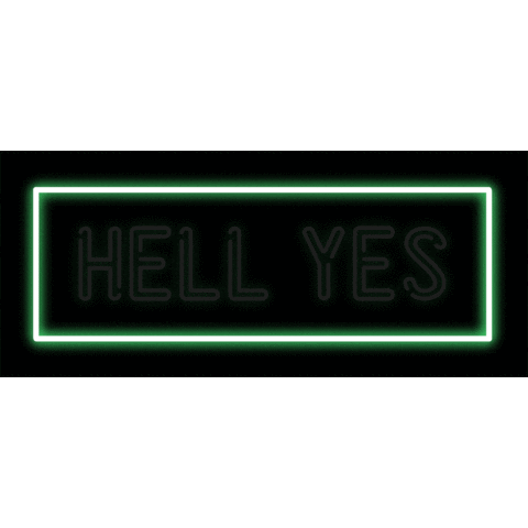 Neon Yes Sticker for iOS & Android | GIPHY