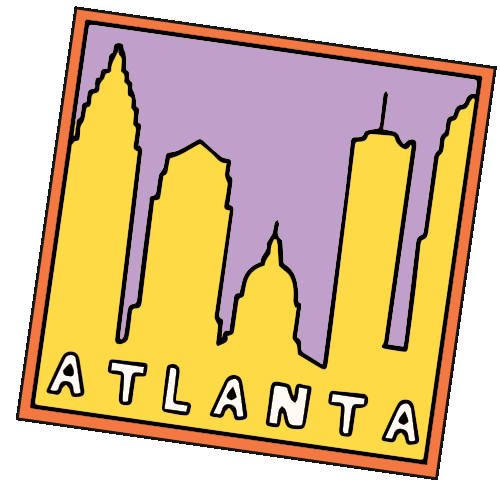 Usa Atlanta Sticker by Martina Martian for iOS & Android | GIPHY