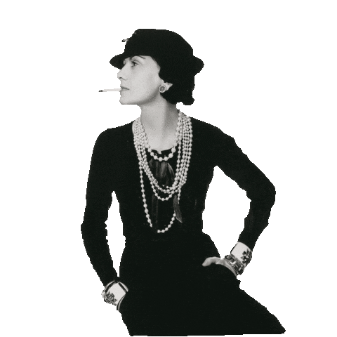 Coco Chanel Smoking Sticker by Trendo for iOS & Android | GIPHY