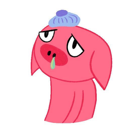 Tired Pink Sticker by Steluna for iOS & Android | GIPHY