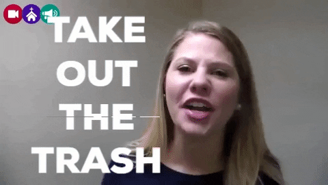 Take Out The Trash GIF by Back Row Radio - Find & Share on GIPHY