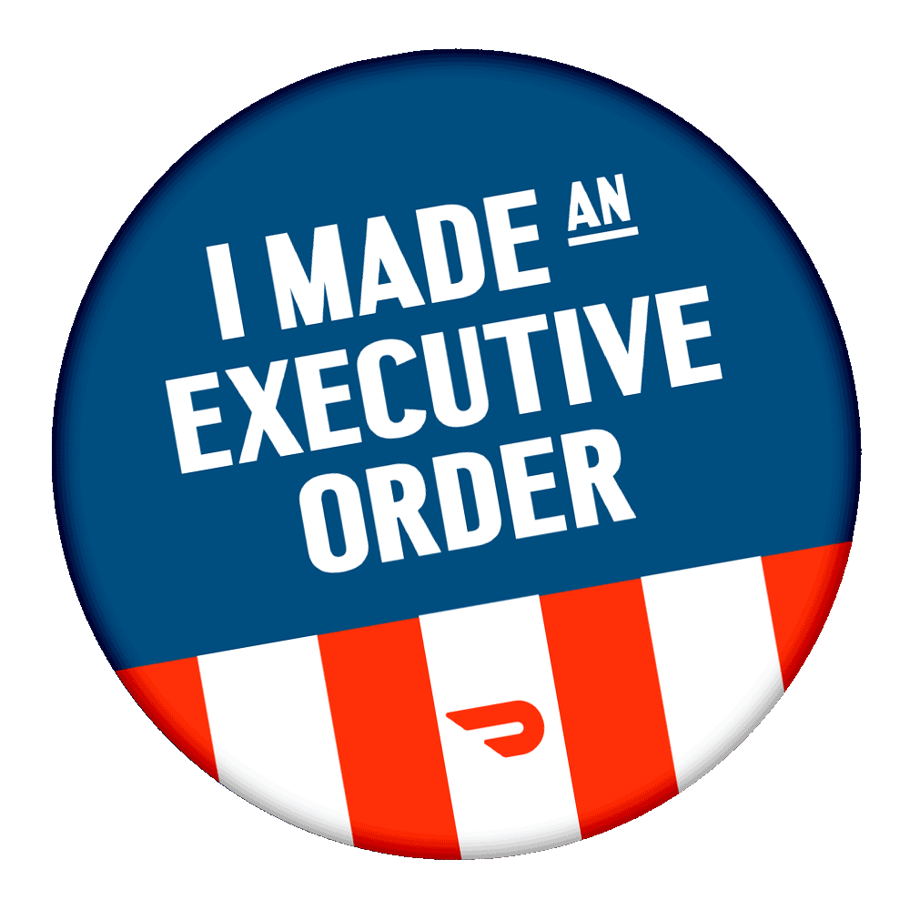 Executive Order Usa Sticker by DoorDash for iOS & Android | GIPHY