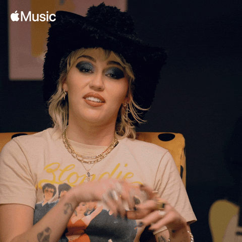 Miley Cyrus Smiling GIF by Apple Music - Find & Share on GIPHY