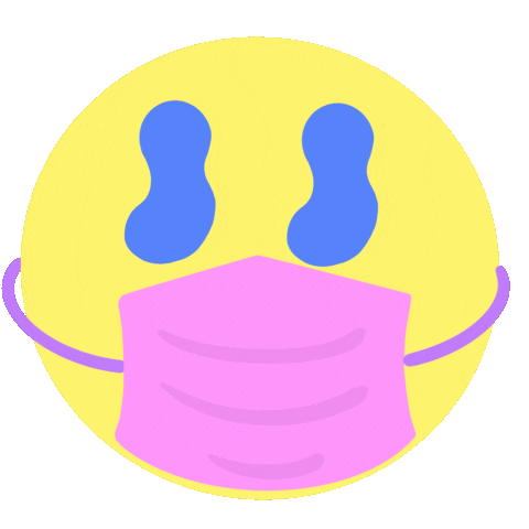 Smiley Face Mask Sticker by Kim Saira for iOS & Android | GIPHY
