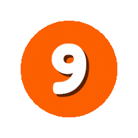 Orange Number Sticker for iOS & Android | GIPHY
