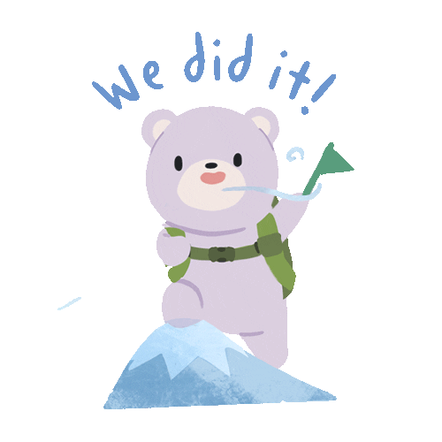 Happy We Did It Sticker by Cubcoats for iOS & Android | GIPHY