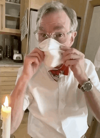 Bill Nye Wear A Mask GIF by GIPHY News - Find & Share on GIPHY