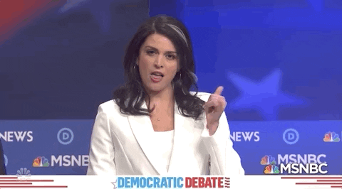 snl, saturday night live, cecily strong, season 45, tulsi gabbard – GIF