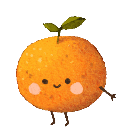 Orange Fruit Sticker for iOS & Android | GIPHY