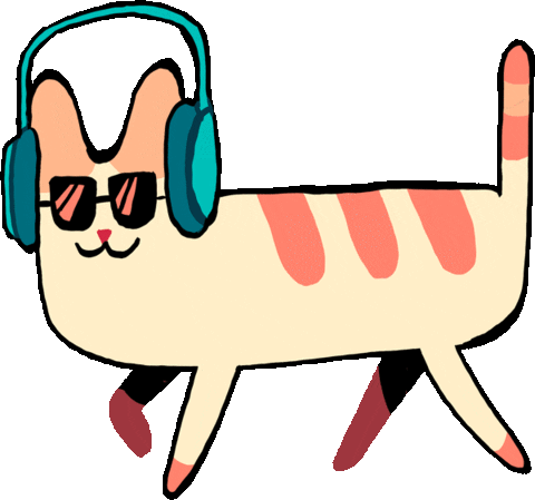 Cat Vibing Sticker by Ashanti Fortson for iOS & Android | GIPHY