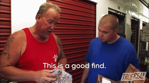 Bidding Storage Wars GIF by TrueReal - Find & Share on GIPHY