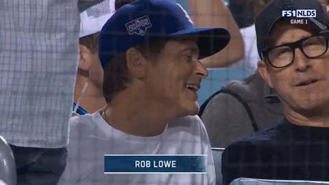 Happy Rob Lowe GIF by MLB - Find & Share on GIPHY