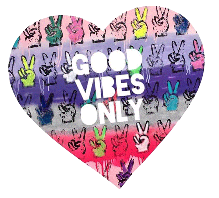 Good Vibes Heart Sticker by Jess Stempel for iOS & Android | GIPHY