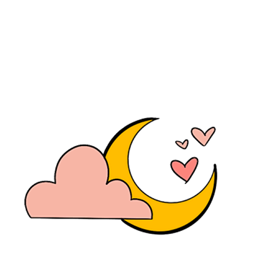 Moon Sky Sticker by Veryvany for iOS & Android | GIPHY