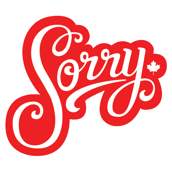 Sorry Canadian Sticker by Boldfaced Goods for iOS & Android | GIPHY