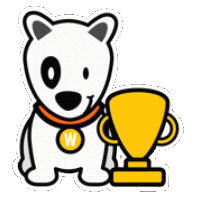 Dog Winner Sticker by WPBR Marketing Digital for iOS & Android | GIPHY