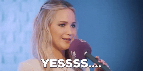 Jennifer Lawrence Yes GIF by AbsoluteRadio - Find & Share on GIPHY