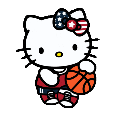 Basketball Olympics Sticker by Hello Kitty for iOS & Android | GIPHY