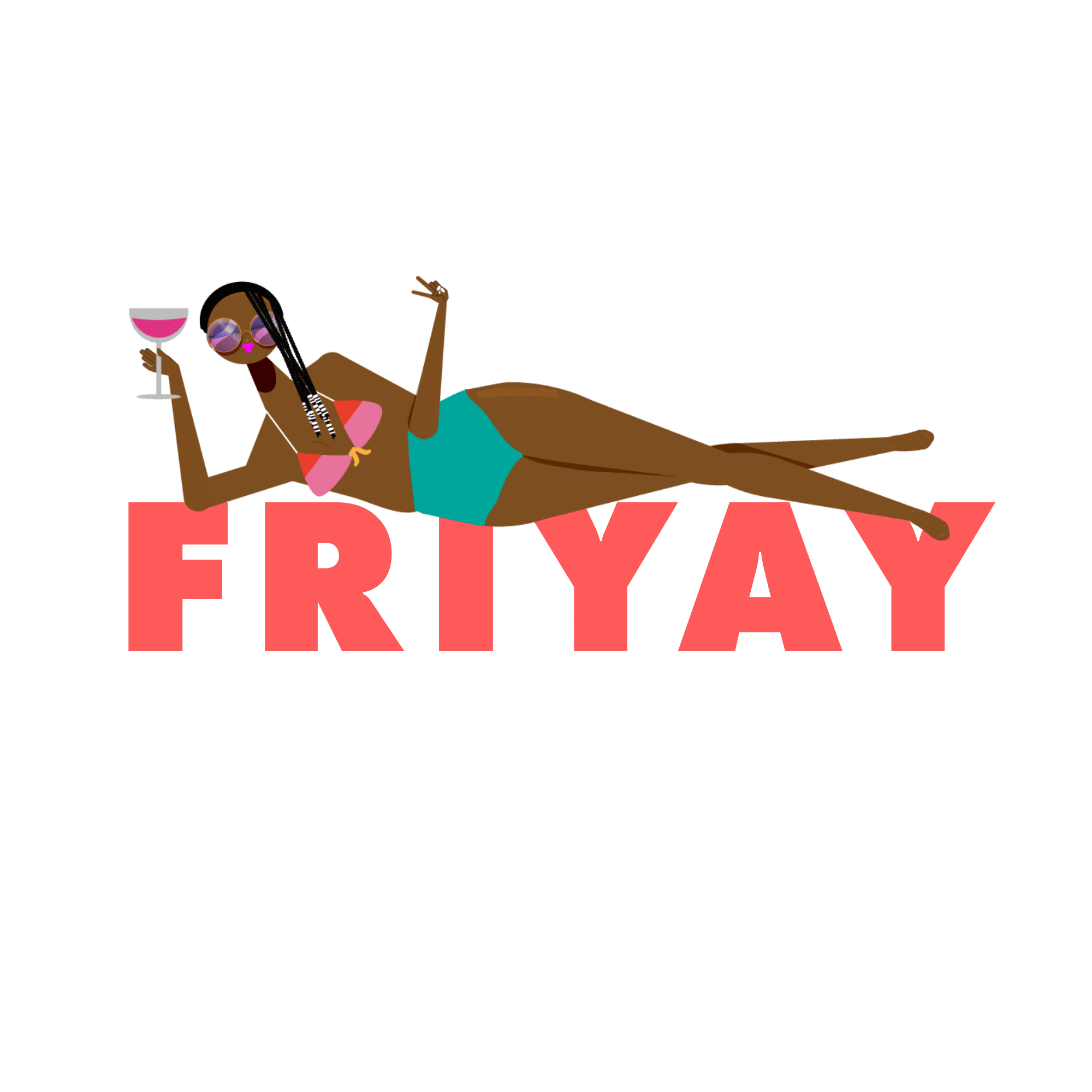 Friday Mood Sticker by Eeni Edit for iOS & Android | GIPHY