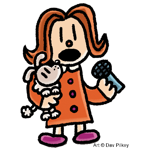 Dog Man Singing Sticker by Scholastic for iOS & Android | GIPHY