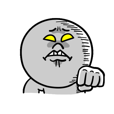 Line Stickers Moon Angry