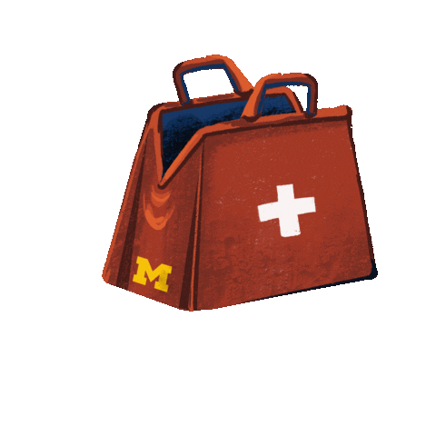 First Aid Nursing Sticker by University of Michigan for iOS & Android ...