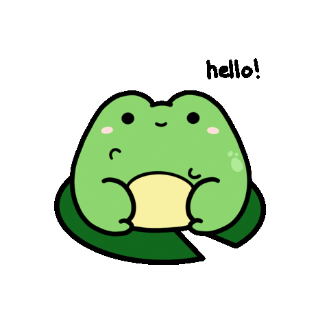 Frog Hello Sticker for iOS & Android | GIPHY
