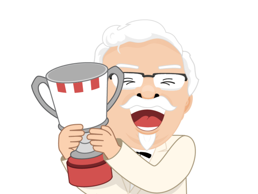 Colonel Sanders Win Sticker by KFC Australia for iOS & Android | GIPHY