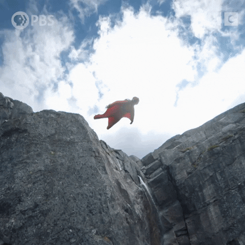 Person Falling Off A Cliff Gif