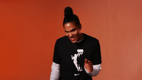 Happy Alyssa Thomas GIF by WNBA - Find & Share on GIPHY